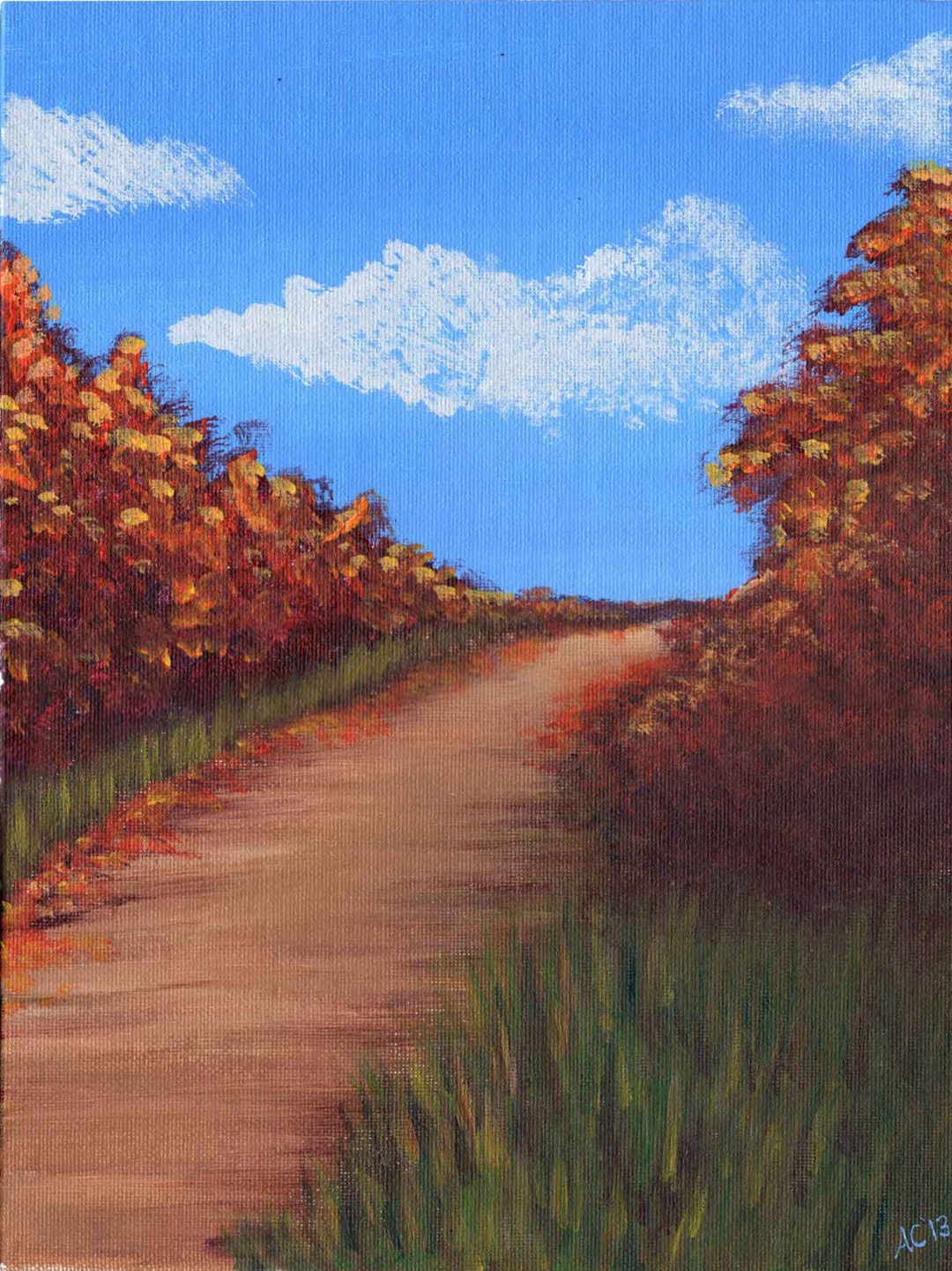 Fall Path - Acrylic Landscape Painting - Etsy