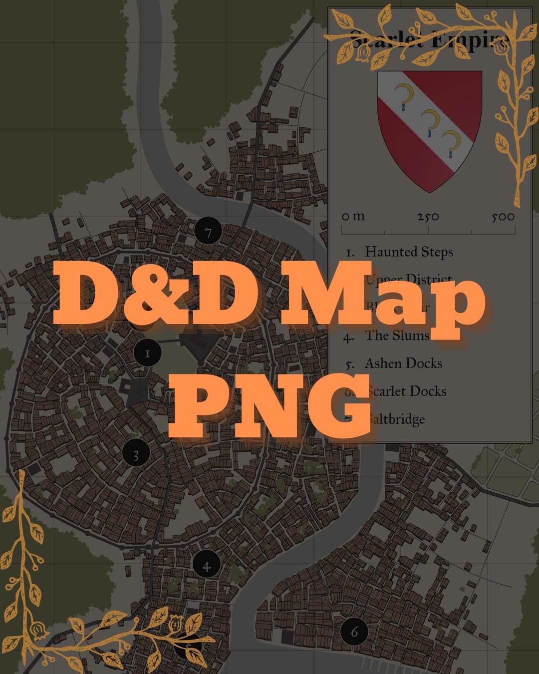 Dnd City Map, Medieval Fantasy City Map, Dungeons & Dragons Map - Etsy