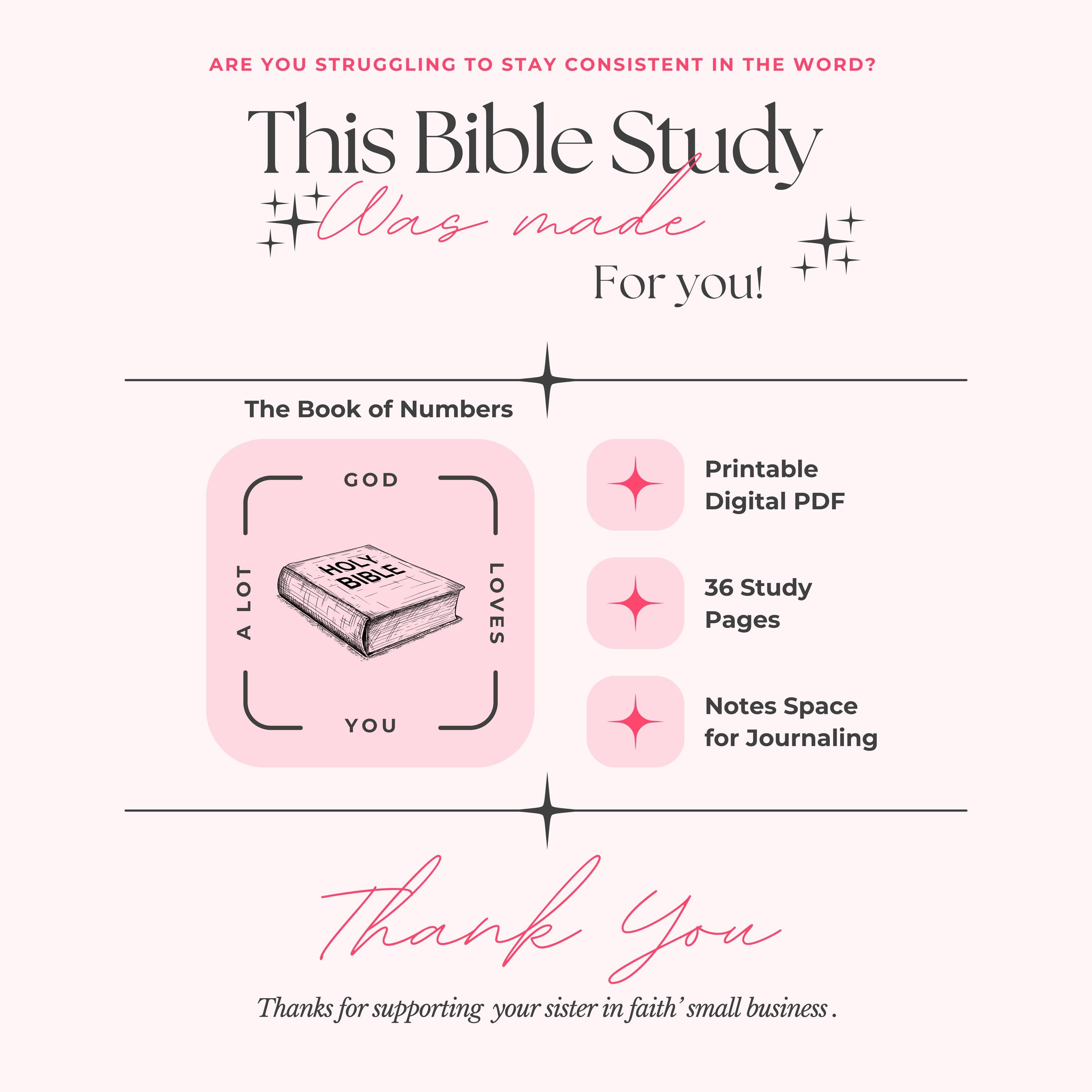 Numbers Bible Study Guide (36 Chapters) | Digital Bible Study Journal ...
