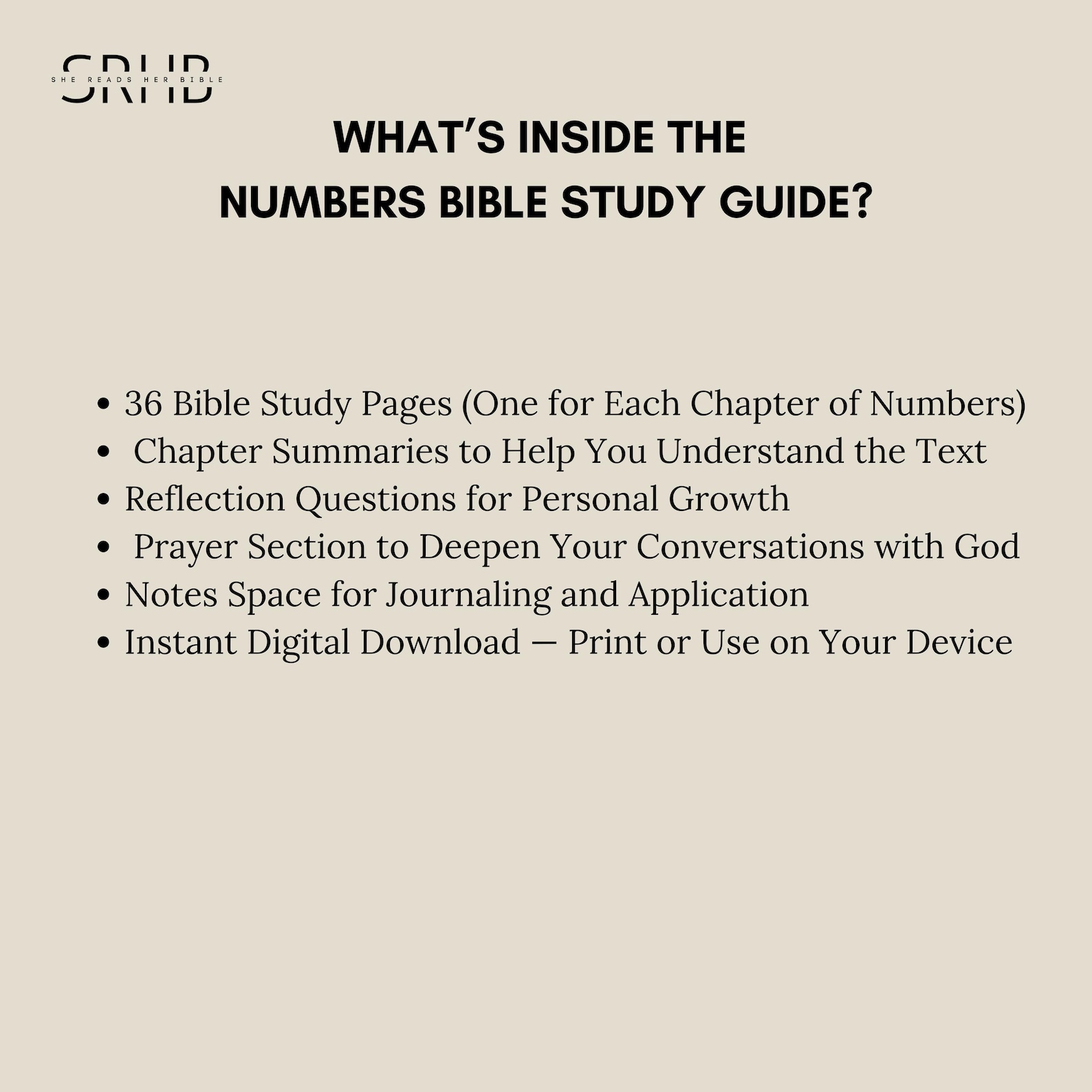 Numbers Bible Study Guide (36 Chapters) | Digital Bible Study Journal ...