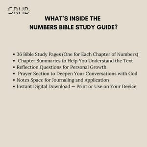 Numbers Bible Study Guide (36 Chapters) | Digital Bible Study Journal ...