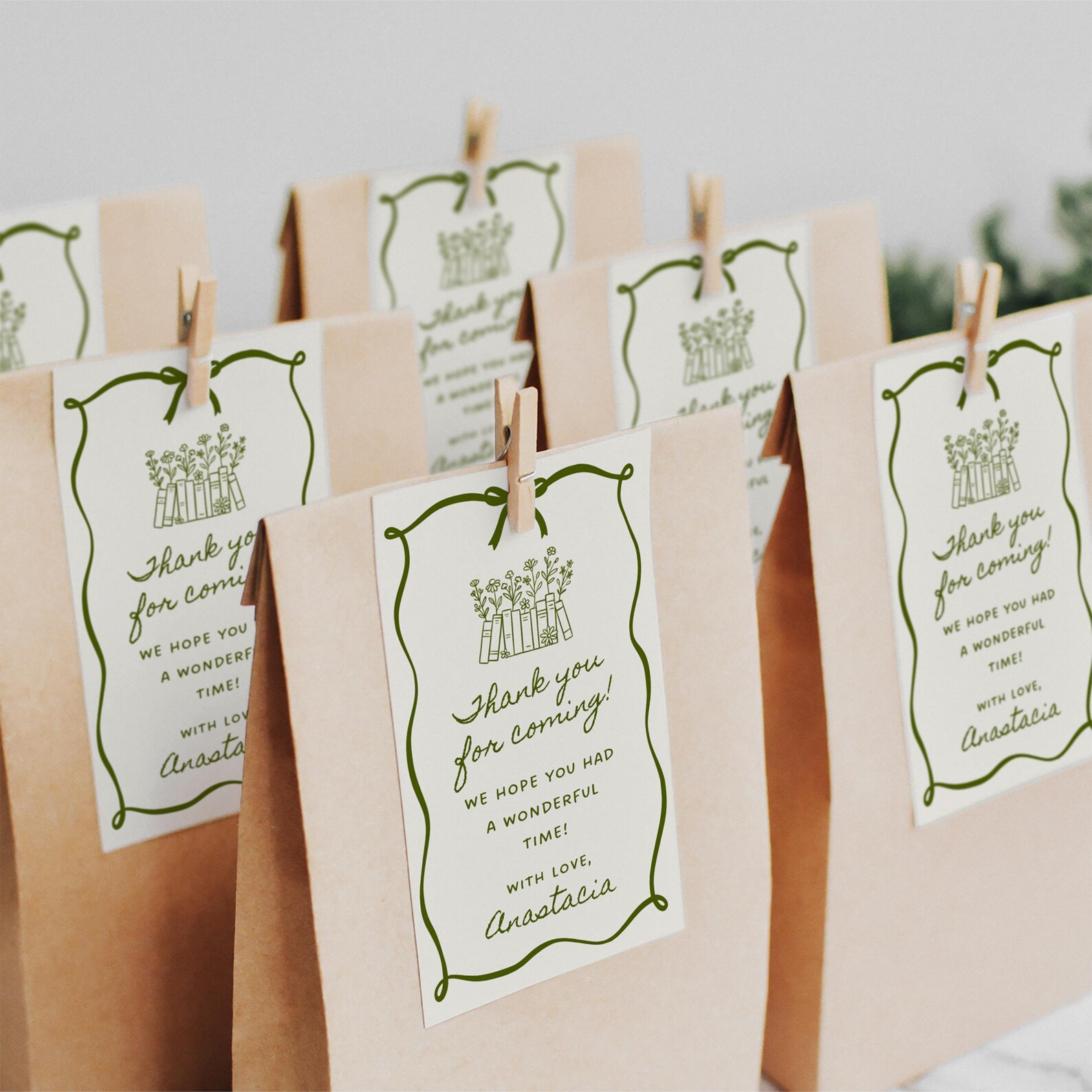 A New Chapter Begins Storybook Theme Rectangle Favor Tag, Cute Baby ...