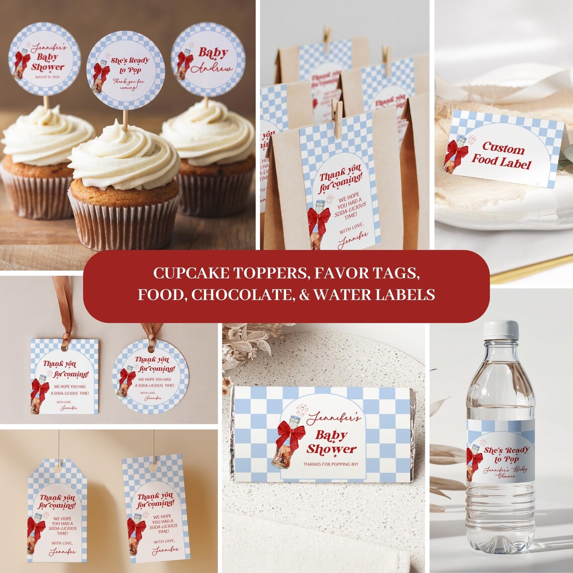She's Ready to Pop Baby Shower Bundle Complete Baby Boy, Editable ...