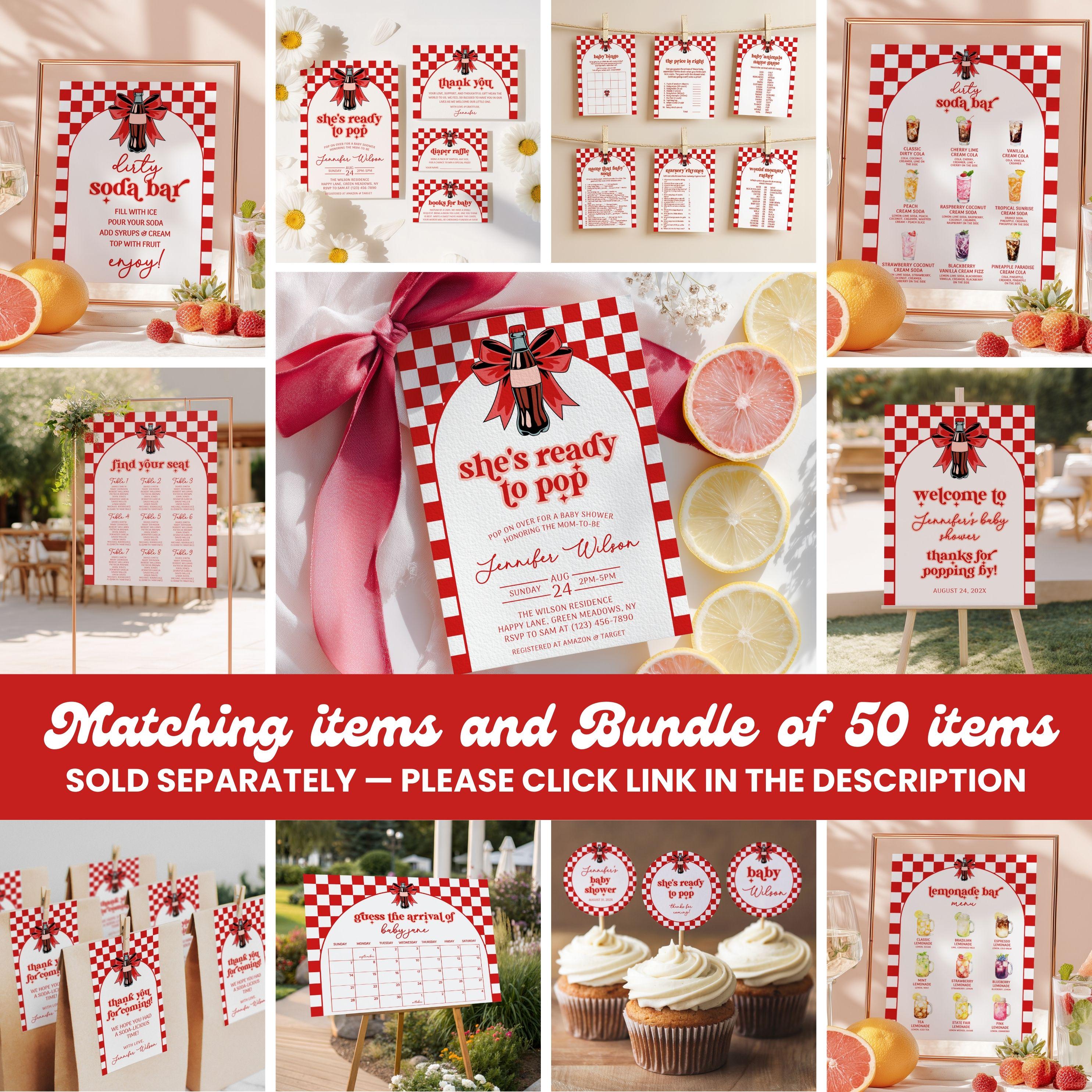 She's Ready to Pop Baby Shower Dirty Soda Bar Sign, Drinks Bar Sign ...