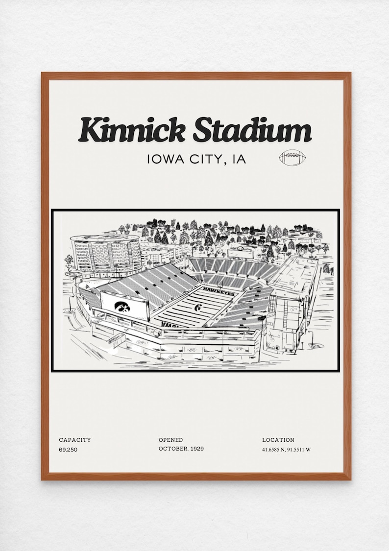 Kinnick Stadium | Iowa City Hawkeyes Wall Art Trendy Home Decor Iowa ...