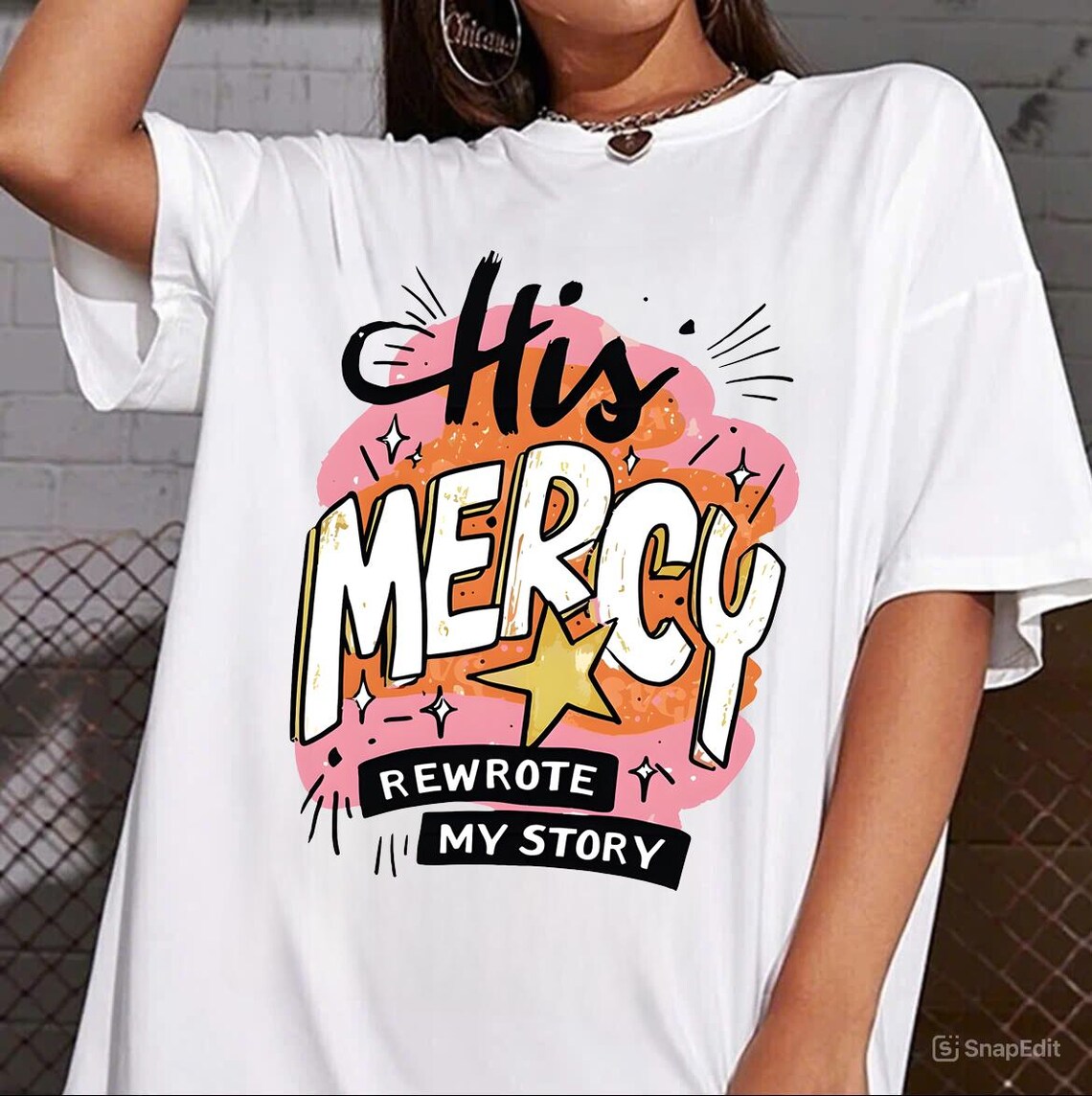 His Mercy Shirt, Bible Verse T-shirts, Faith Shirt, His Mercy Rewrote ...