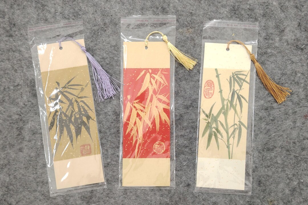 Bamboo Art Bookmark | Oriental Chinese Ink Painting Gift - Etsy