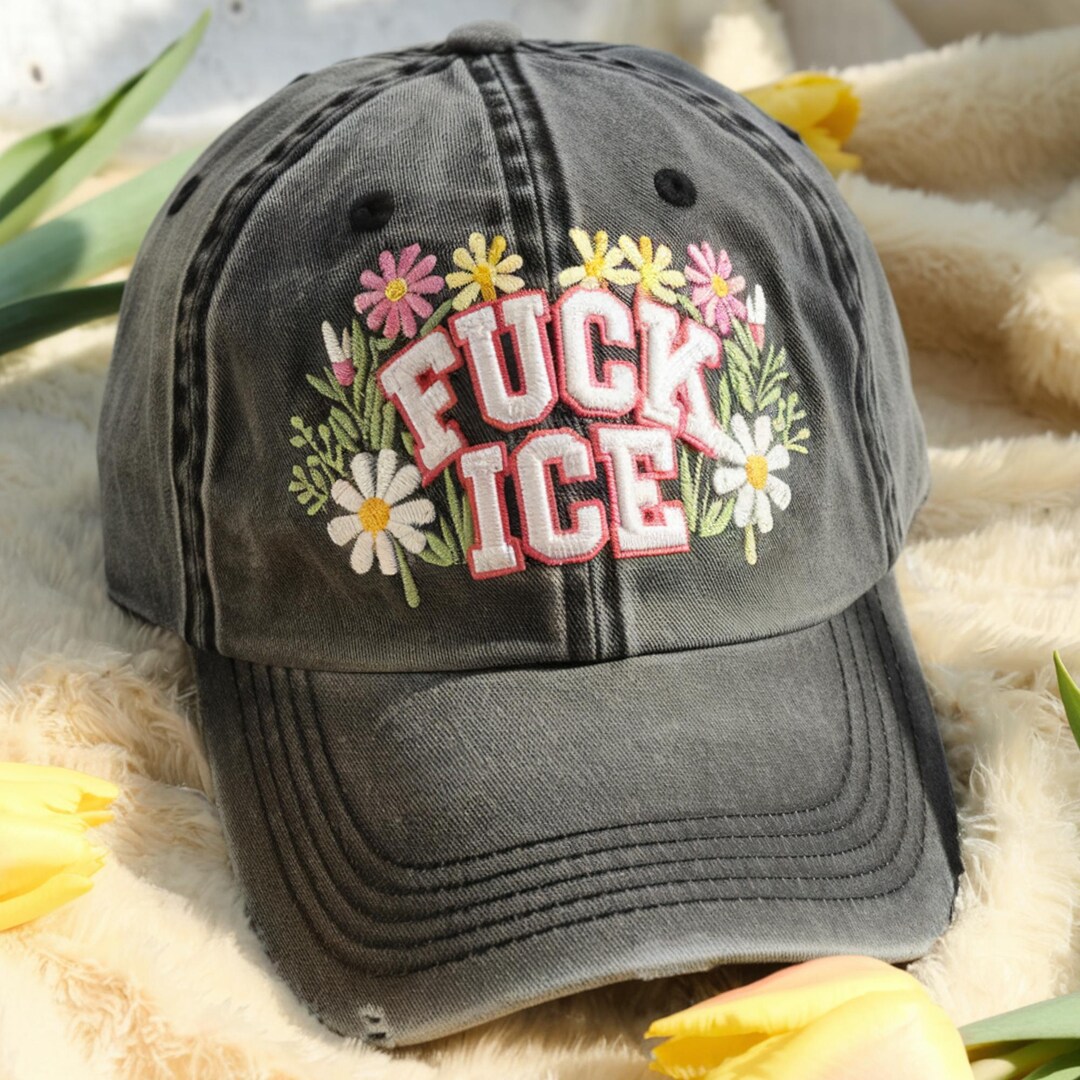 Embroidered F*ck Ice Hat, Chinga La Migra Cap, Abolish Ice Political ...