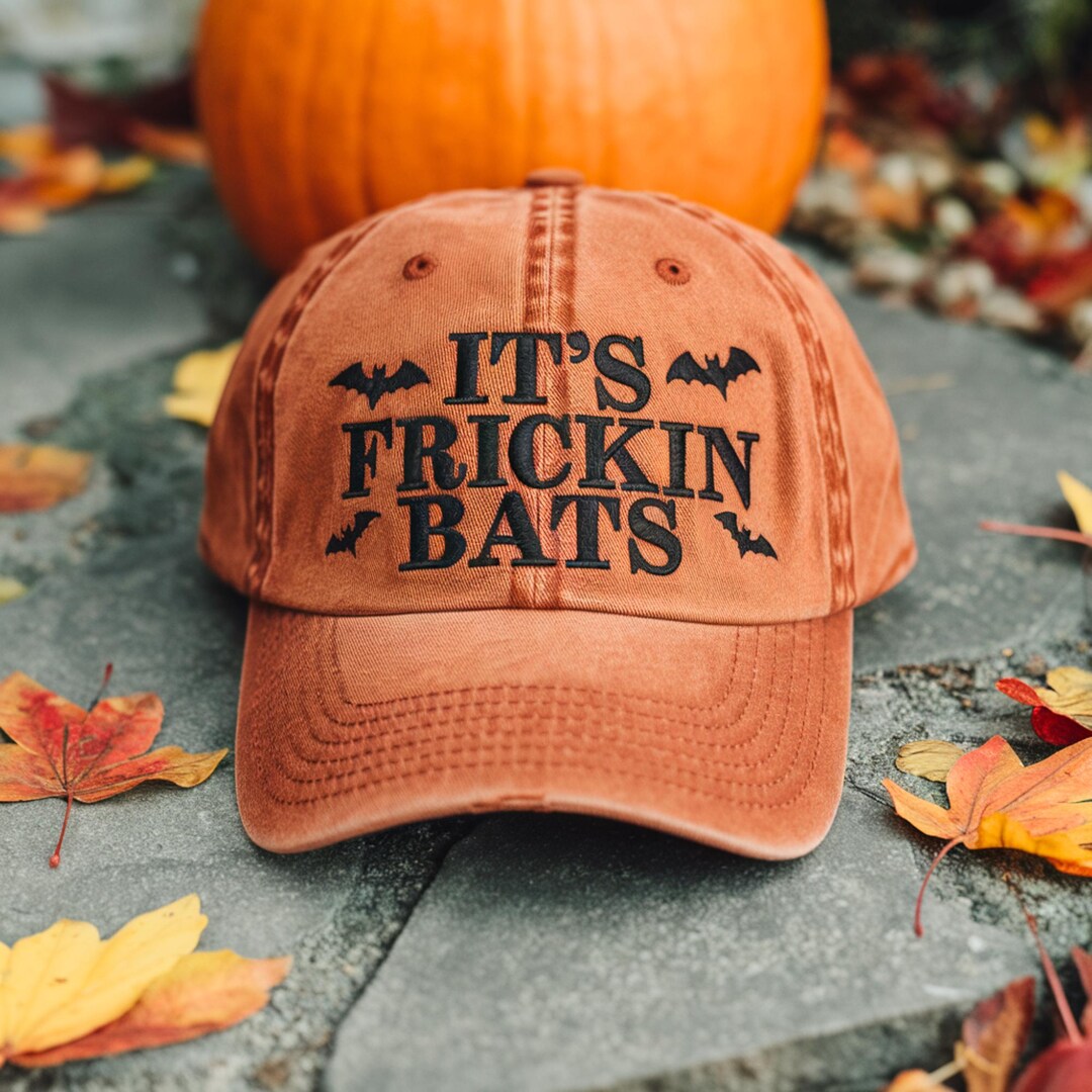 It's Frickin Bats Embroidered Cap, Halloween Bats Hat, Spooky Season ...