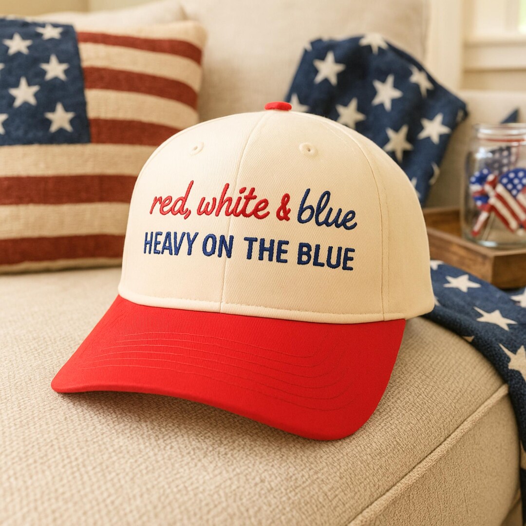 4th of July Liberal Hat, Red White Blue Hat, Heavy on the Blue Hat ...