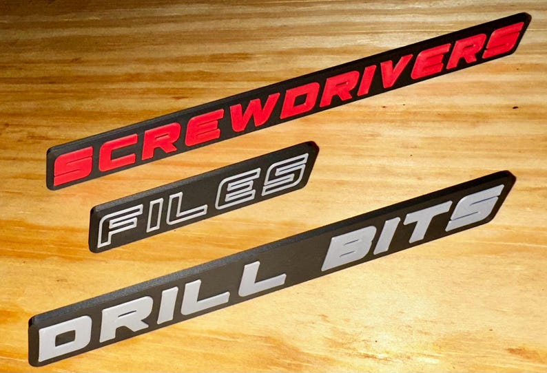 Custom Magnetic Toolbox Labels | Personalized Tool Drawer Tags | Emblem ...