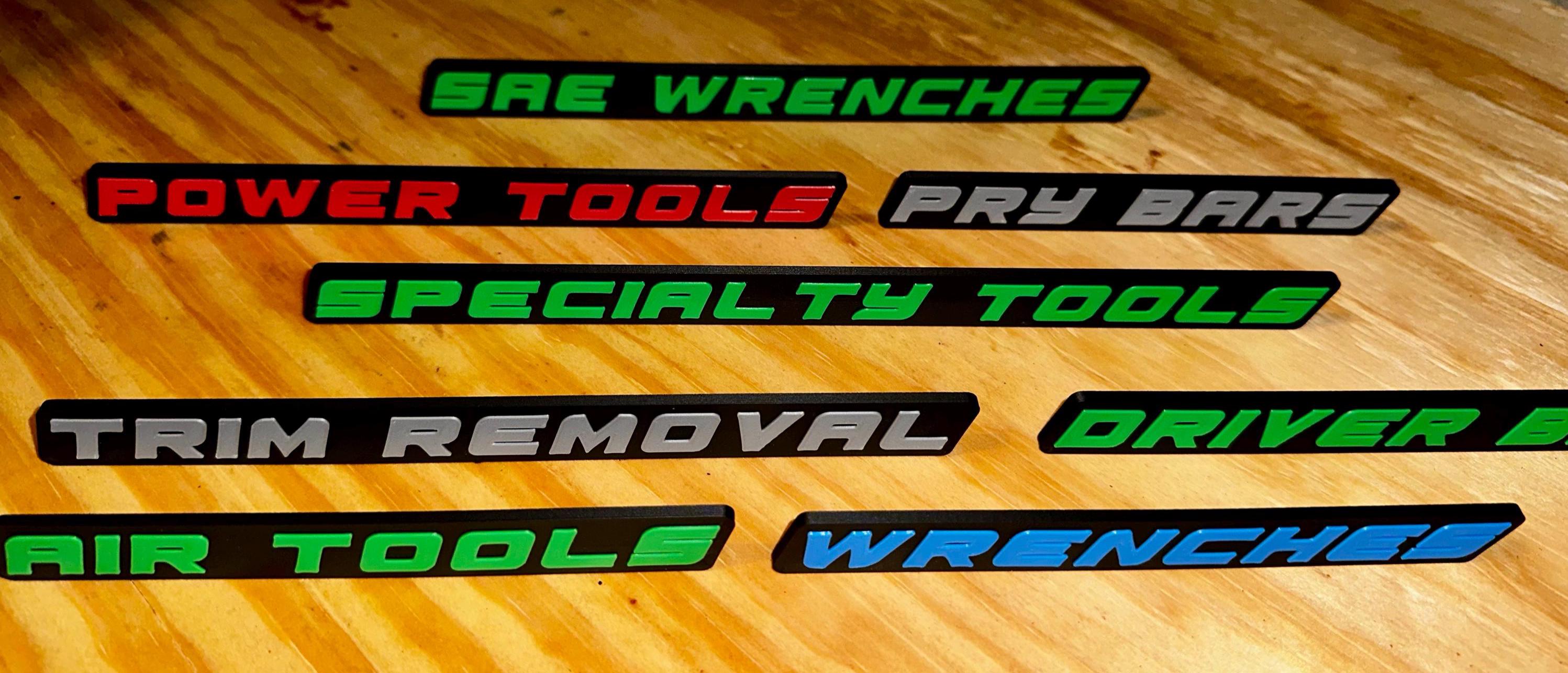 Custom Magnetic Toolbox Labels | Personalized Tool Drawer Tags | Emblem ...