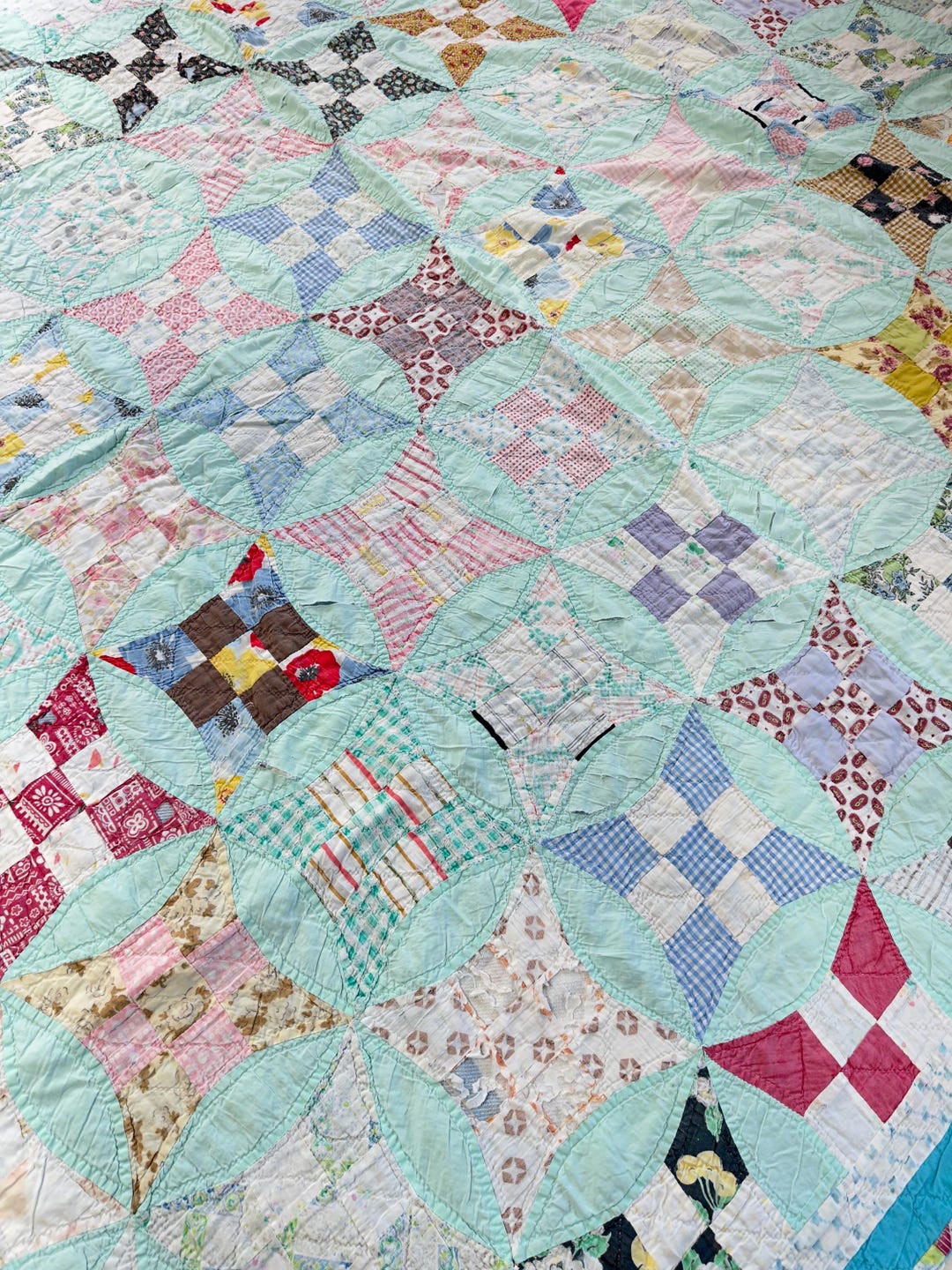 Vintage Glorified Nine Patch Quilt C1940’s 75” X 65” - Etsy