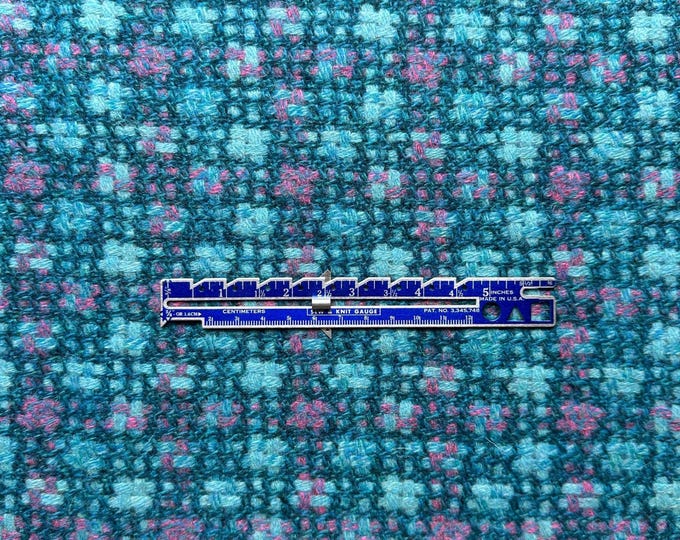 Vintage Liberty of London Tweed Fabric, Blue, Teal, Pink, 5/8 Yard 54 ...