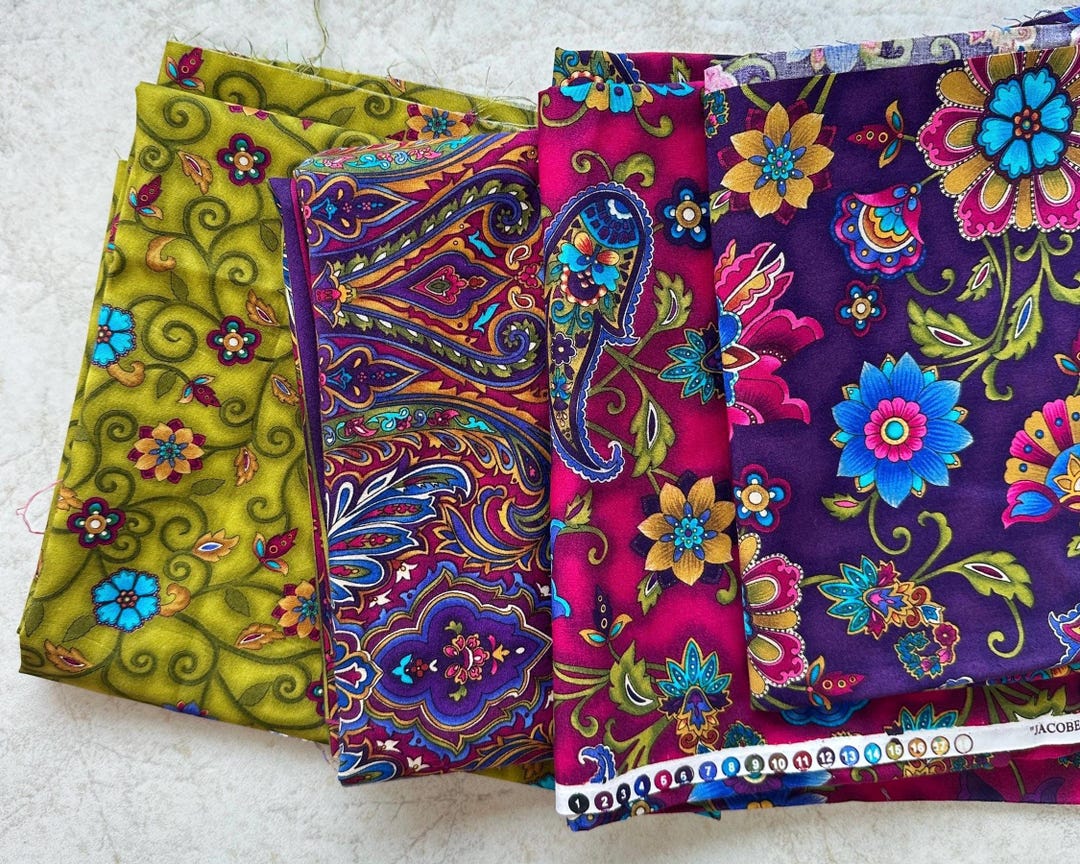 Quilting Fabric, Jacobean Rhapsody, Timeless Treasures, Choice of 4 ...