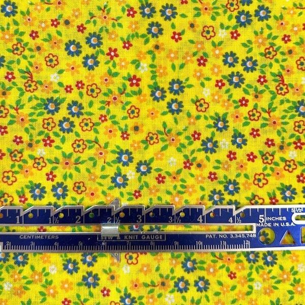 Yellow Floral Fabric - Etsy