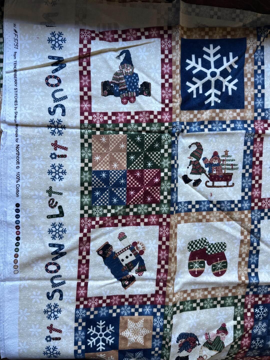 Northcott Let It Snow Flannel Fabric, Sold by the Half Yard - Etsy