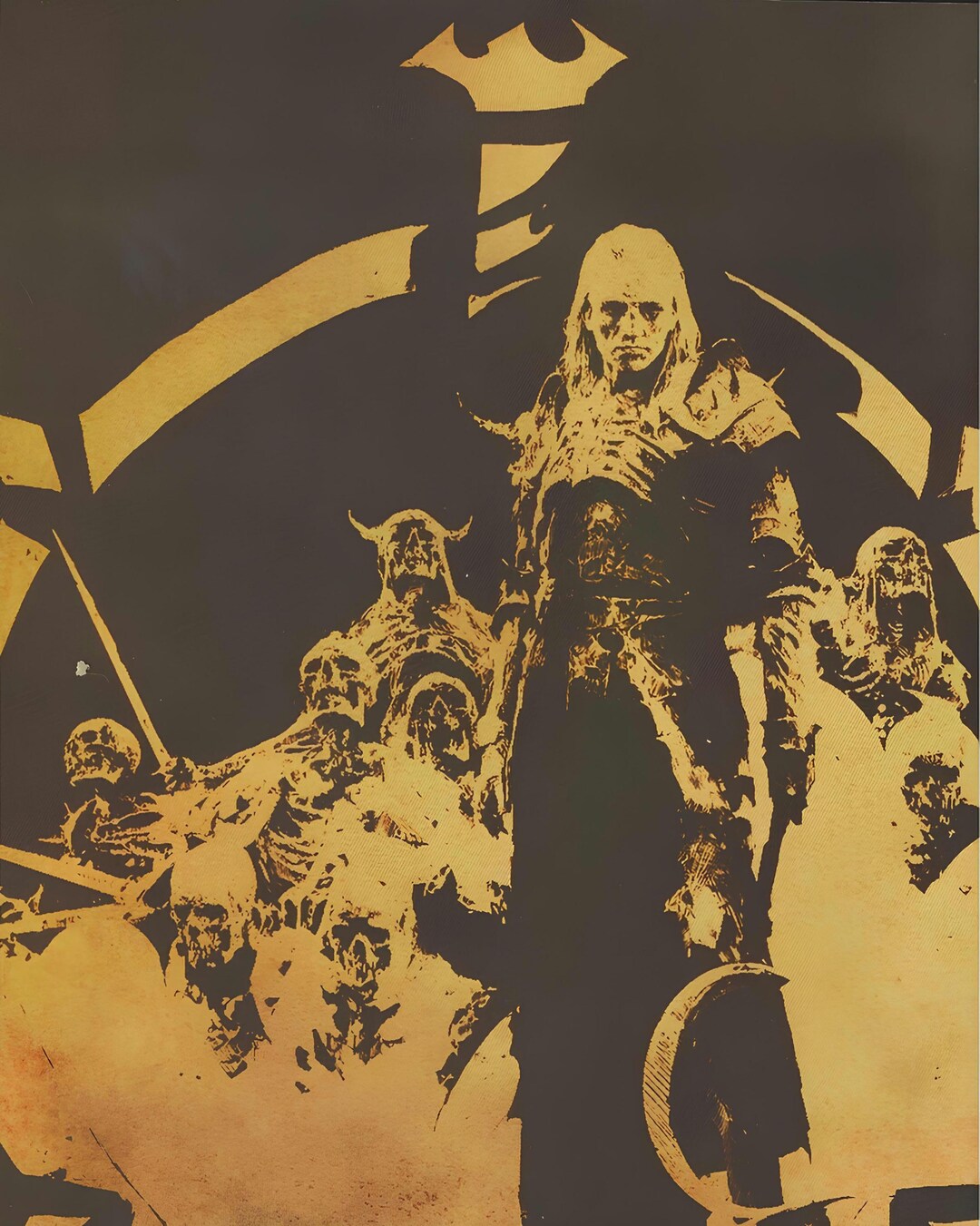 Diablo 4 Necromancer Canvas Picture With Rustic White Frame 12x16x1 - Etsy