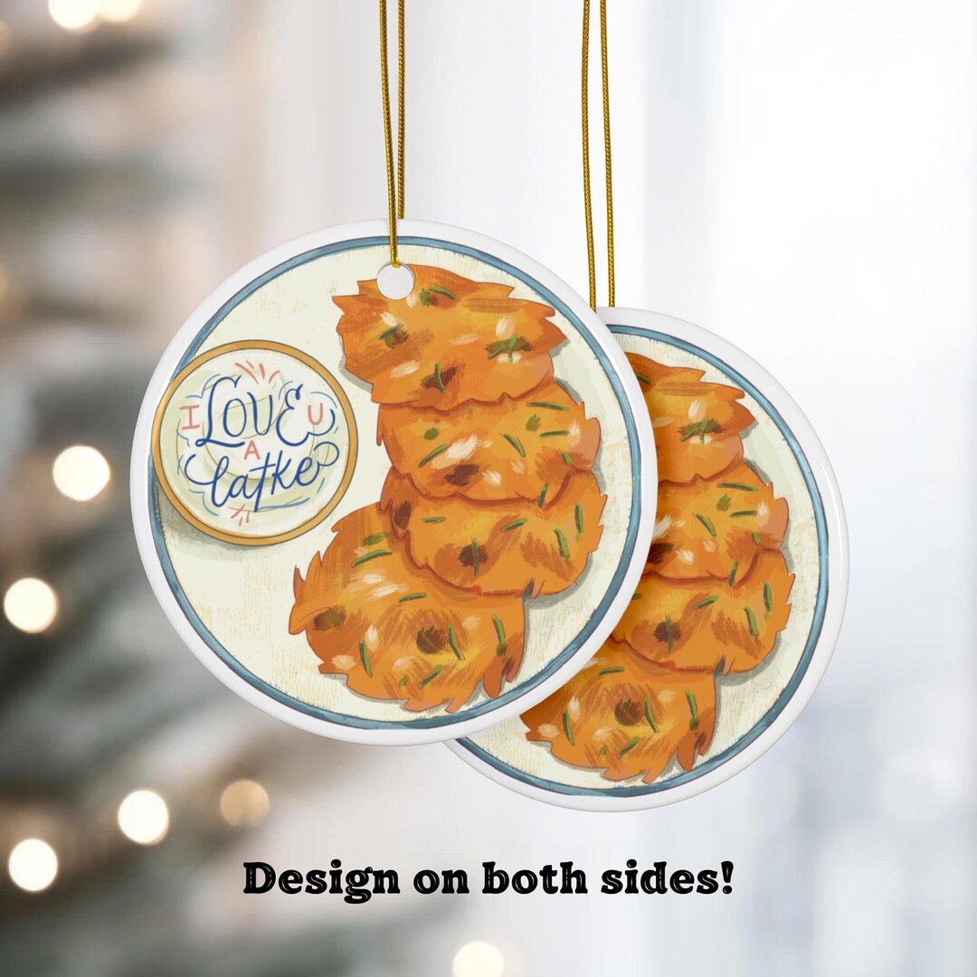 I Love You A Latke Ornament, Hanukkah Ornament, Funny Hanukkah Gift ...