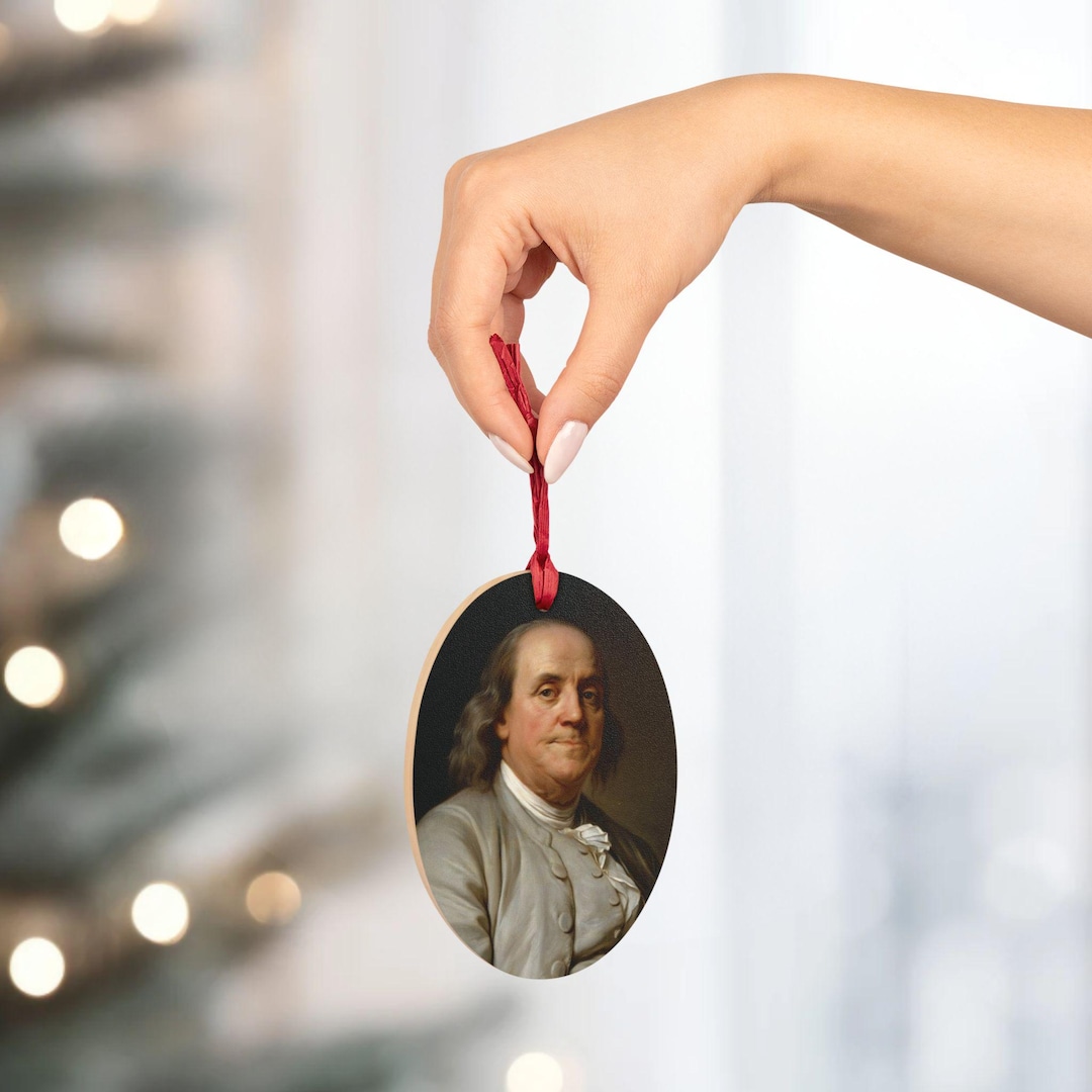 Benjamin Franklin Christmas Ornament, Gift for History Buffs and Art ...