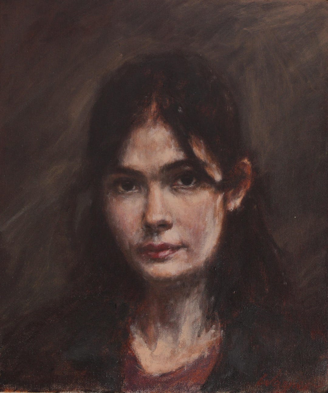 Portrait, Original Oil Painting, "head Study" - Etsy