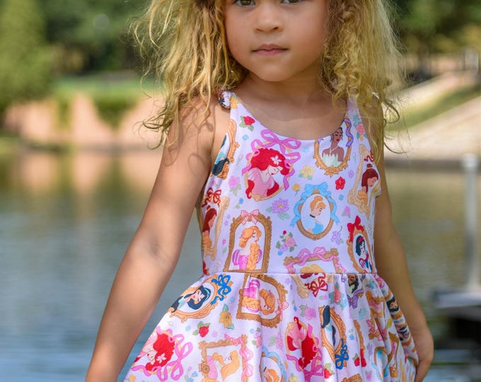 Princess Portrait Twirl Dress – Handmade Girls Outfit - Etsy