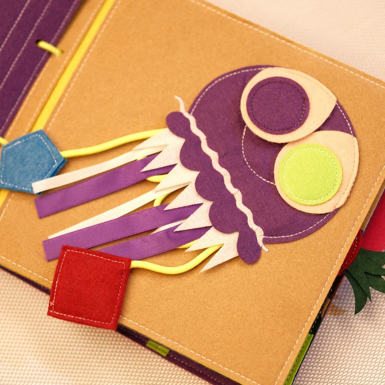 Montessori Quiet Book for Toddlers | Felt Activity Book for Early ...