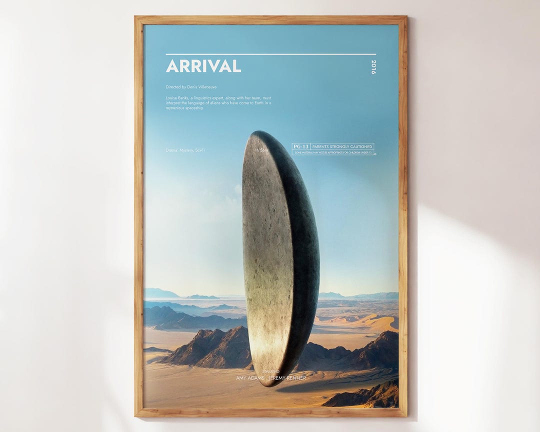 Arrival Movie Poster, Classic Sci-fi Movie, Minimalist Movie Poster ...