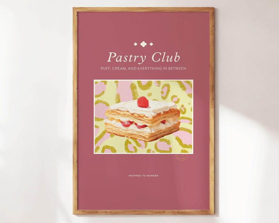 Kitchen Prints - Sweets Pastry Print - Retro Mid Century Modern Kitchen ...