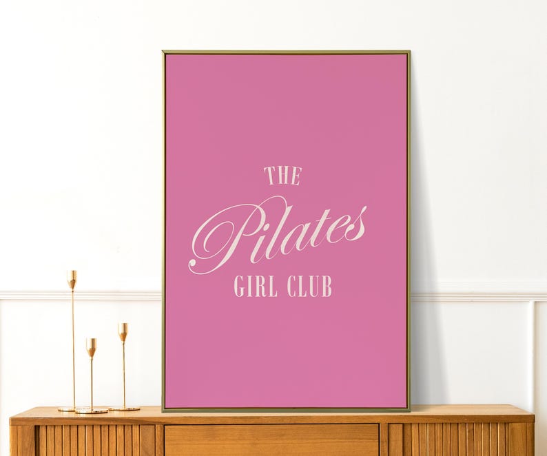 Girly Pilates Club Print - Cute Pilates Wall Art - Aesthetic Pilates ...