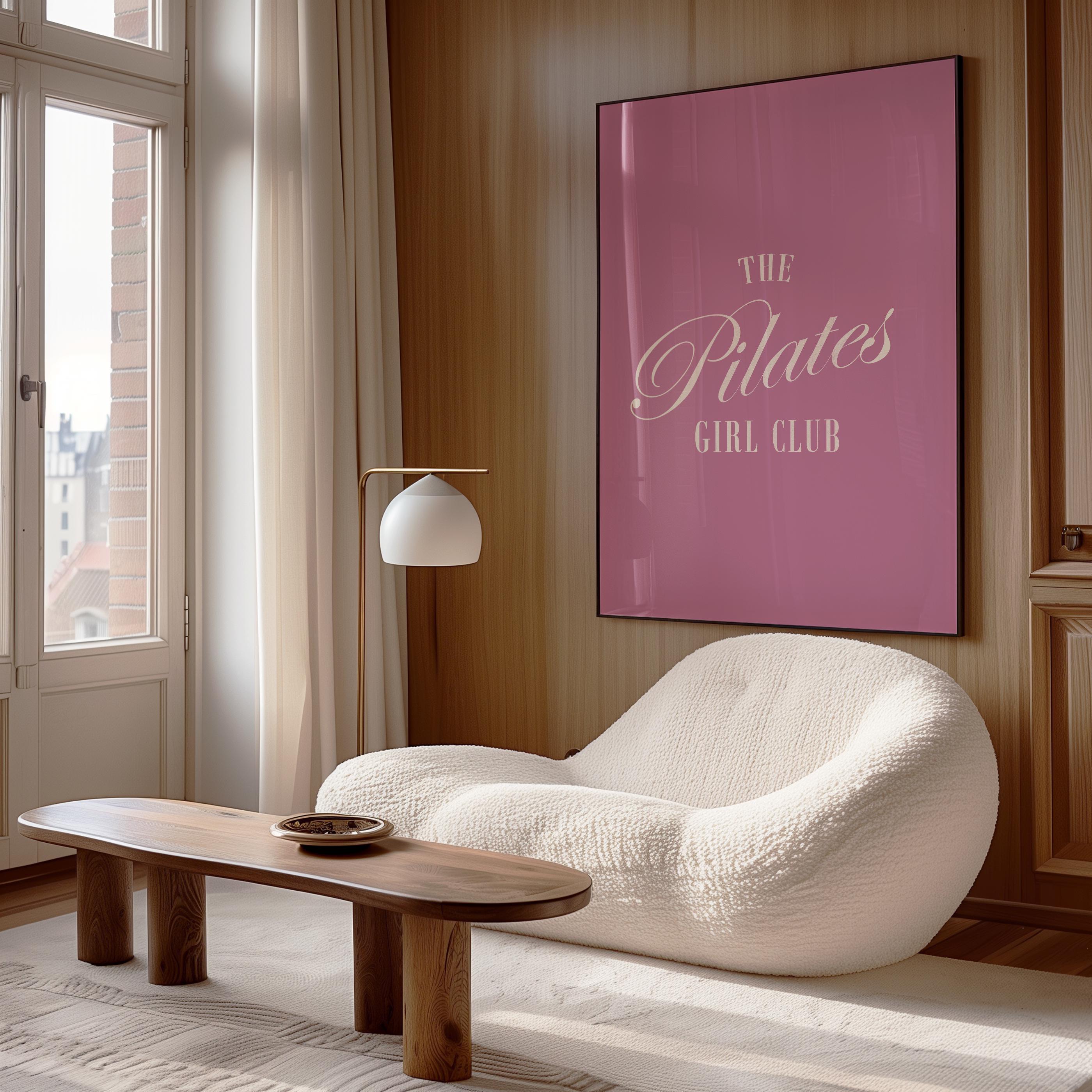 Girly Pilates Club Print - Cute Pilates Wall Art - Aesthetic Pilates ...