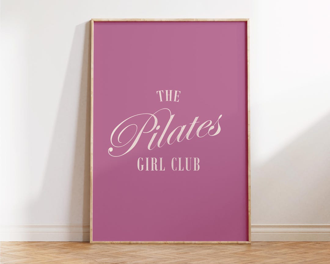 Girly Pilates Club Print - Cute Pilates Wall Art - Aesthetic Pilates ...