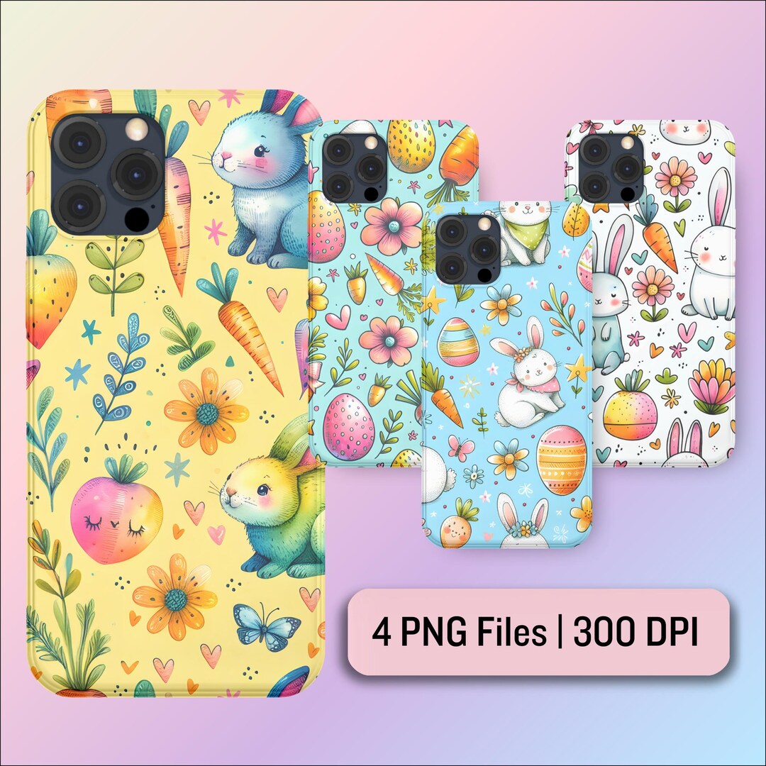 Cute Easter Patterns Phone Case High Quality 4 PNG Design | Easter ...
