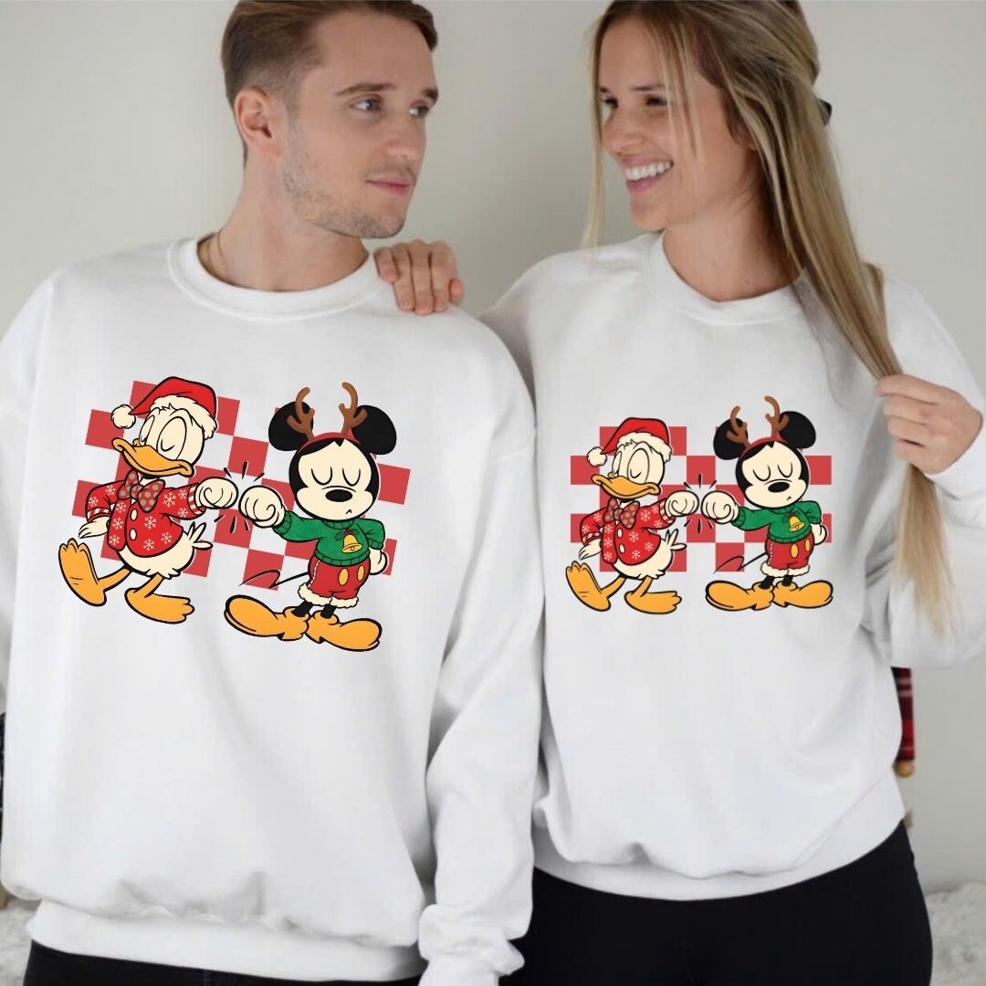 Mickey and Donald Christmas PNG, Best Friends Fist Bump | Disney ...