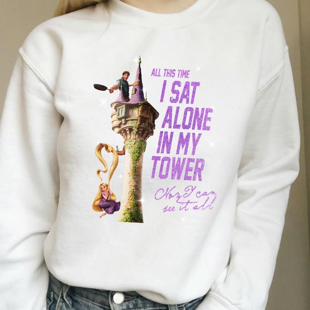 I Sat Alone in My Tower PNG, Princess Rapunzel Now I Can See It All ...
