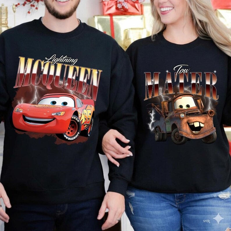 Lightning Mcqueen and Mater PNG, Vintage 90s Bootleg, Disney Cars ...