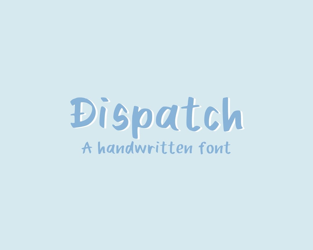 Dispatch Handwritten Font: Neat Note-taking Font (OTF, TTF) - Etsy