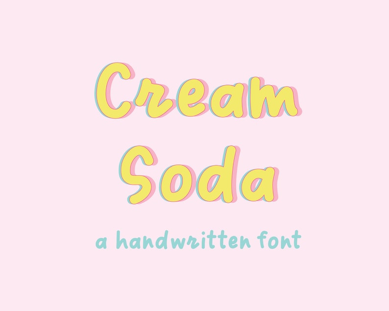 Cream Soda Handwritten Font - Digital Font - Neat Handwriting Font for ...