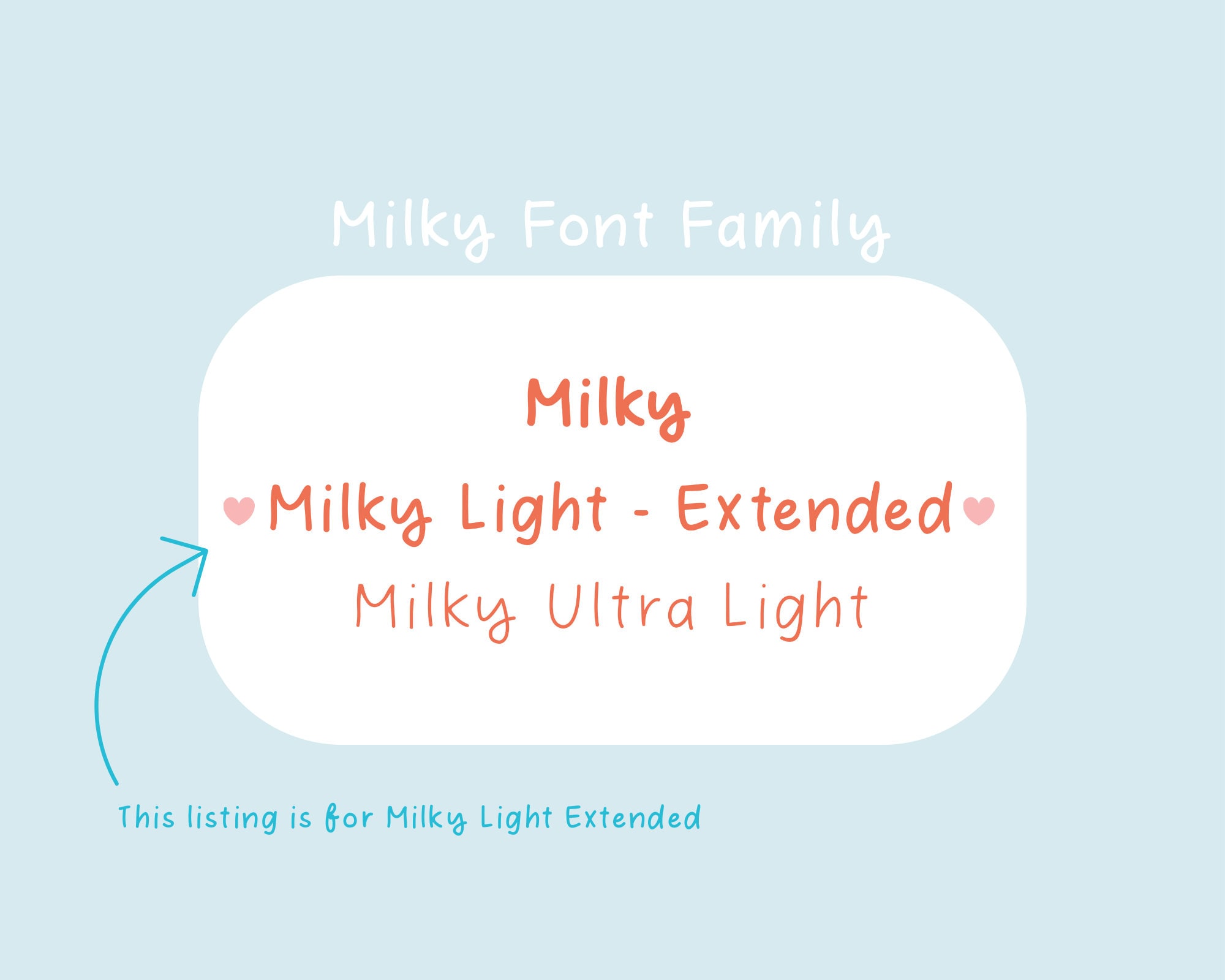 Milky Light Handwritten Font EXTENDED VERSION Neat Handwriting Font for ...