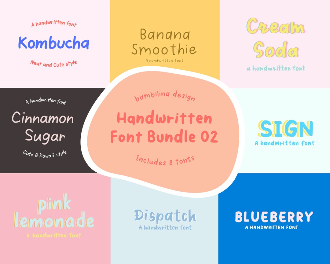 Handwritten Fonts, Font Bundle, Goodnotes Fonts, Handwriting Fonts ...