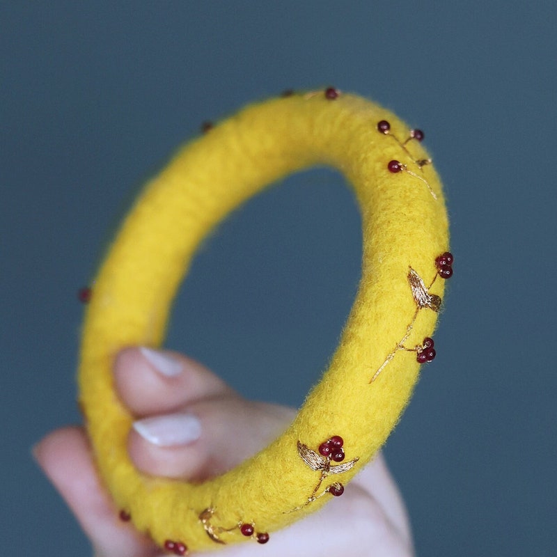 Wool Bracelet - Etsy
