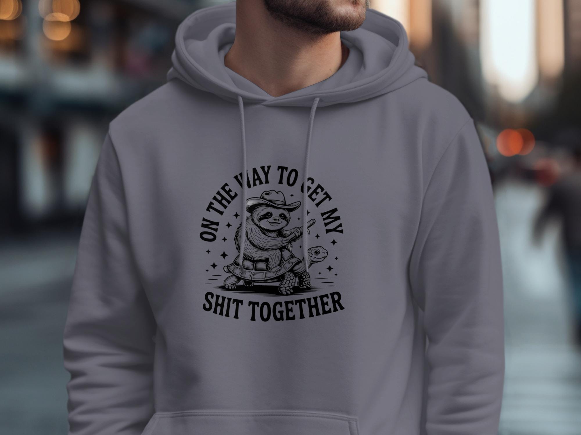 Cowboy Sloth Riding Turtle: Funny Quote Art (PNG, JPG, PDF) - Etsy