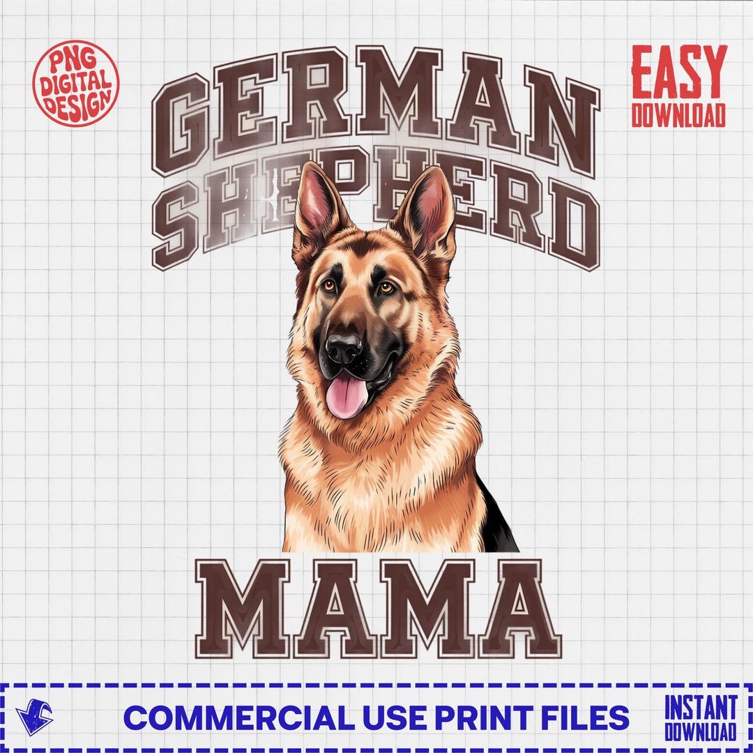 German Shepherd Mama PNG: Dog Breed Graphic (digital Download) - Etsy