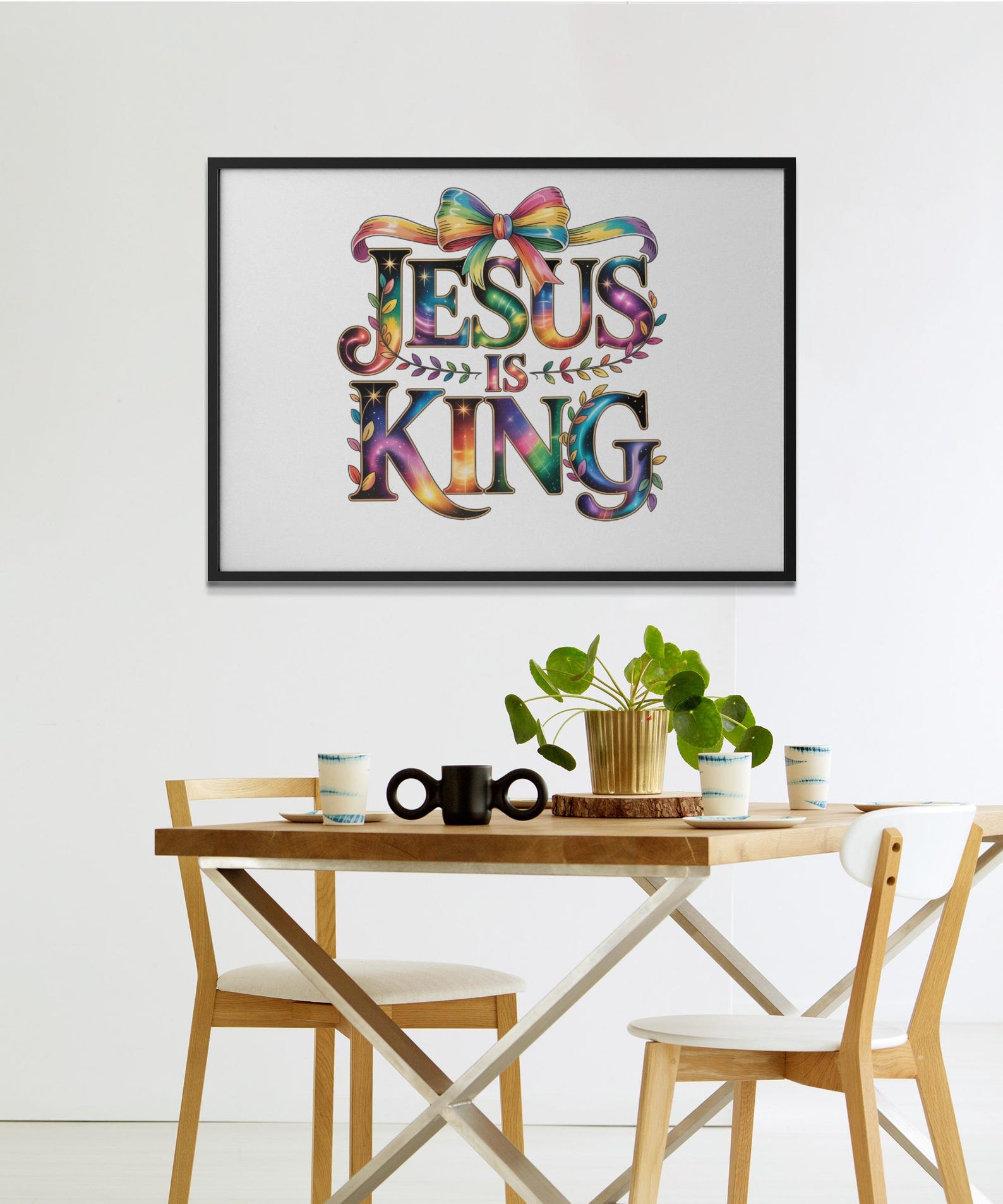 Colorful Digital Jesus is King PNG File for Instant Download - Etsy