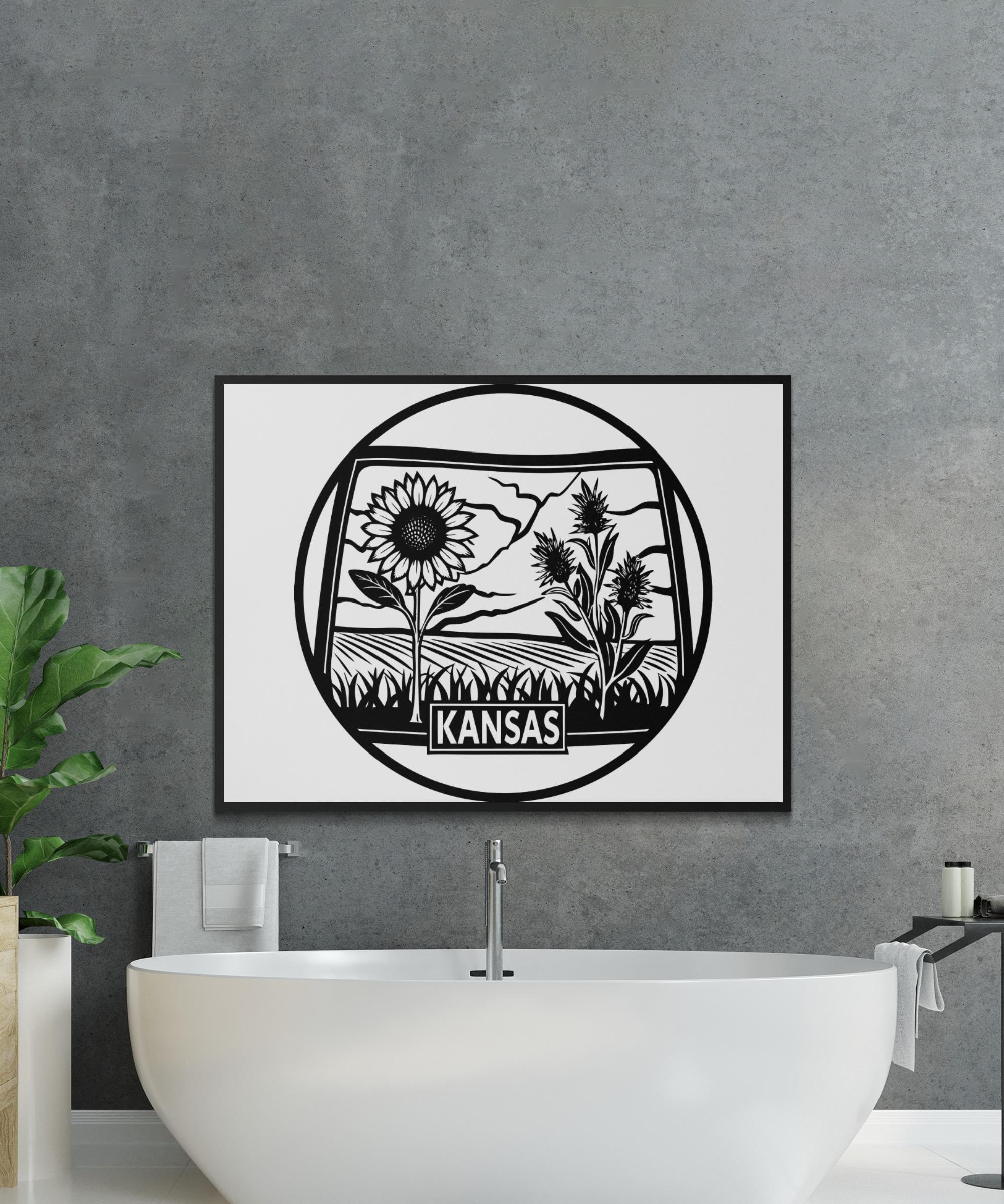 Kansas Sunflower SVG: State Flower Graphic, Cricut Silhouette (digital ...