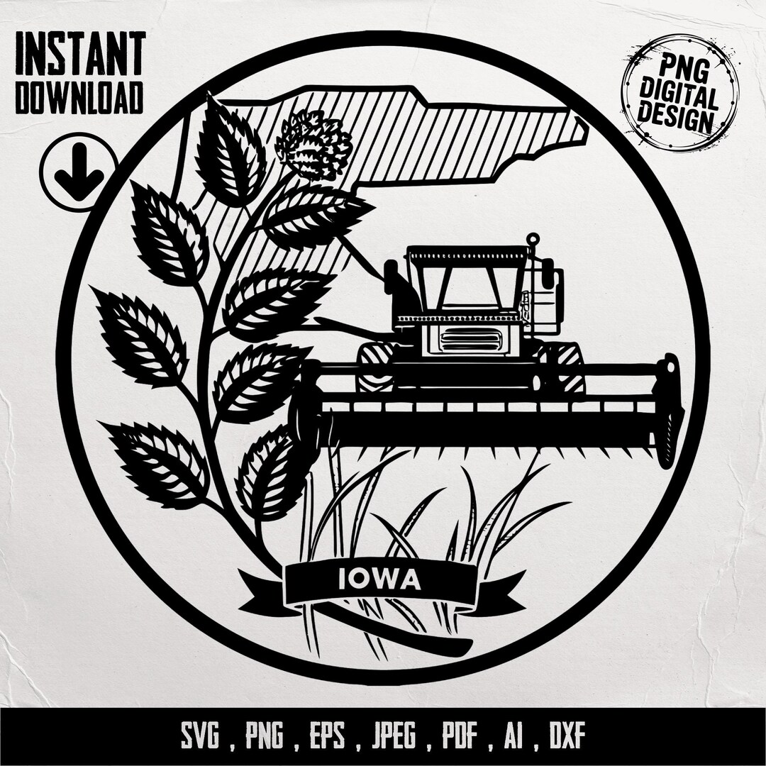 Iowa State Seal Vector, Agriculture Art (digital Files) - Etsy