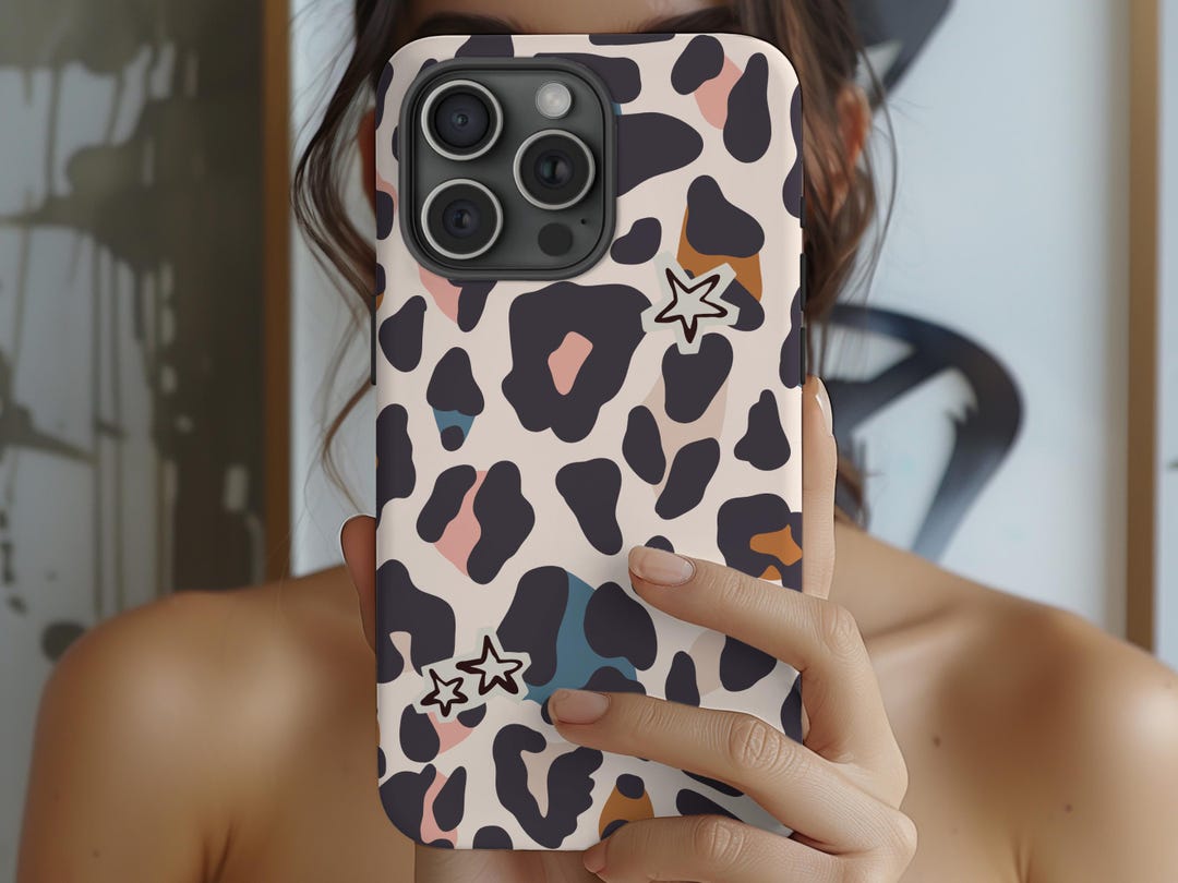 Animal Print & Stars Case | Custom Monogram iPhone | Personalized Name ...