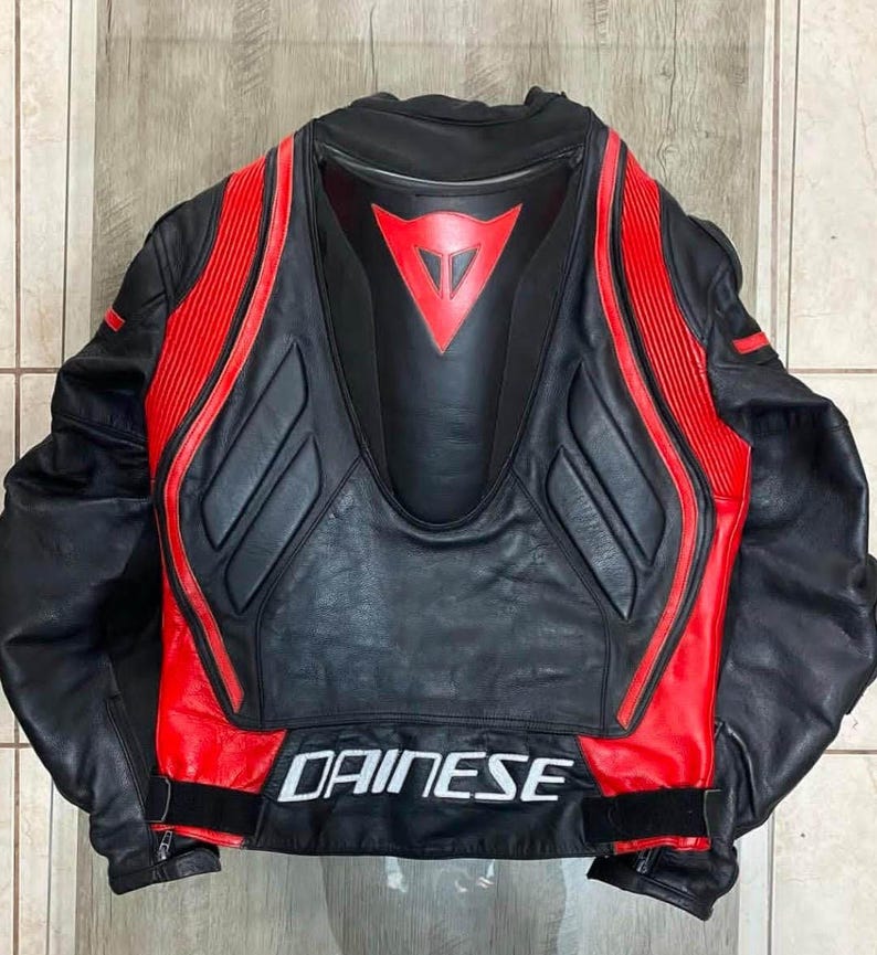 Dainese Cowhide Leather Motorcycle Racing Jacket - Etsy