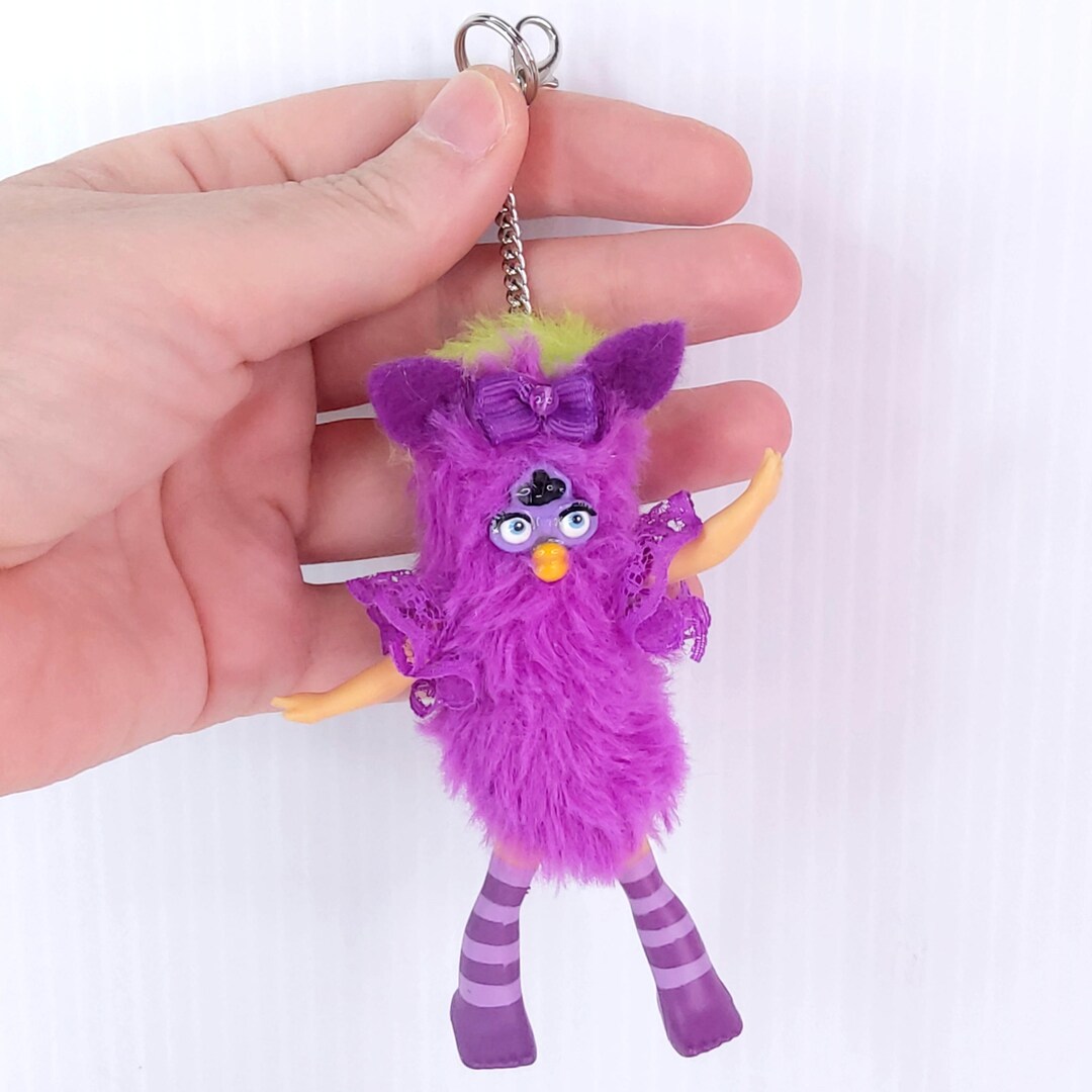 Furby Girl Doll Figure Plush Soft Toy Purple Oddbody Long Furby Bag ...