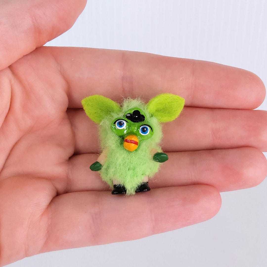 Mini Chibi Furb Figure Doll Green Oddbody Miniature Handmade in ...